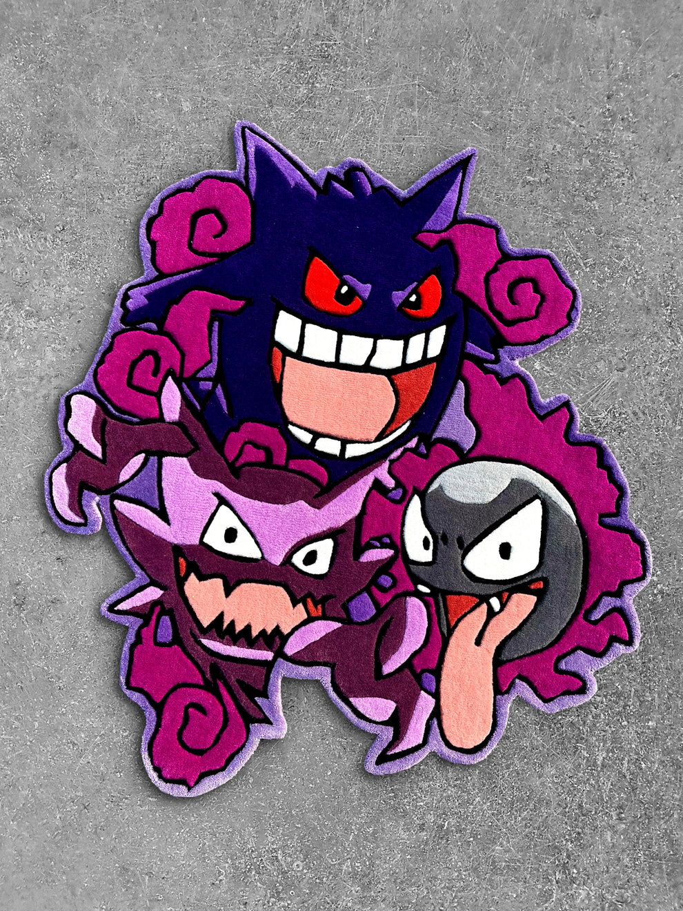 Poke Ghost Type Evolution Custom Rug by Tuftplace – Tuftplace India